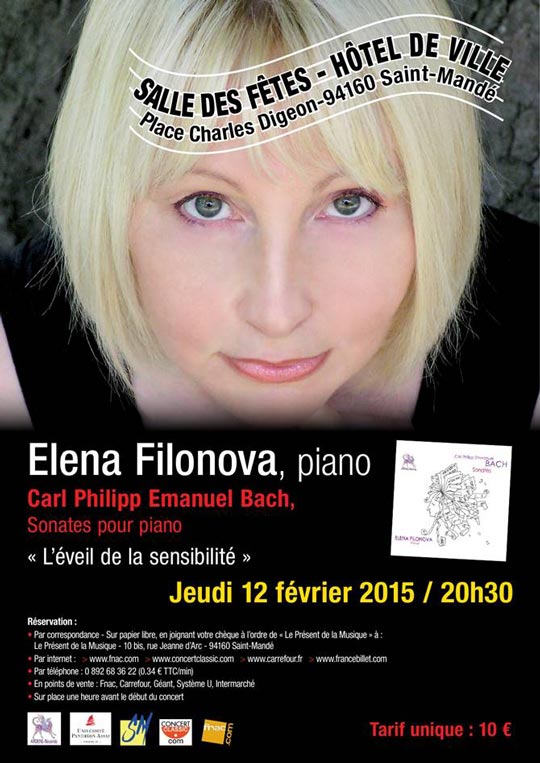 Елена Филонова, фортепиано « Concerts & Events In Paris « Maxime and Co ...